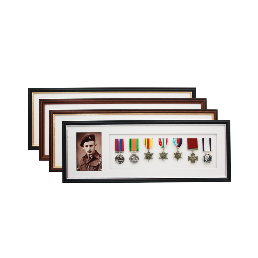 Military Medal display Frame for Seven Medals - Traditional Style Frame ...