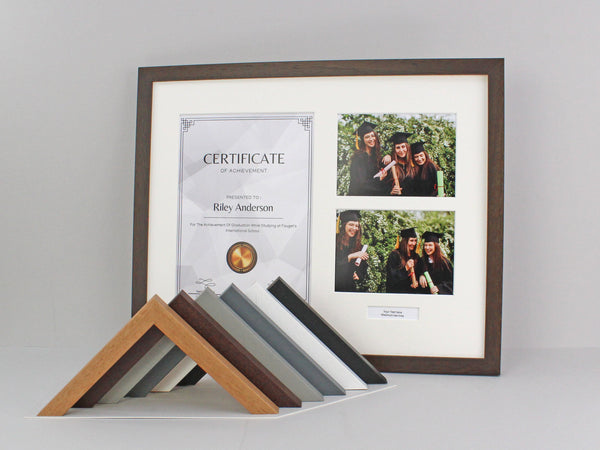 Personalised Certificate Frame with Two 5x7" Photos | Graduation Frames ...