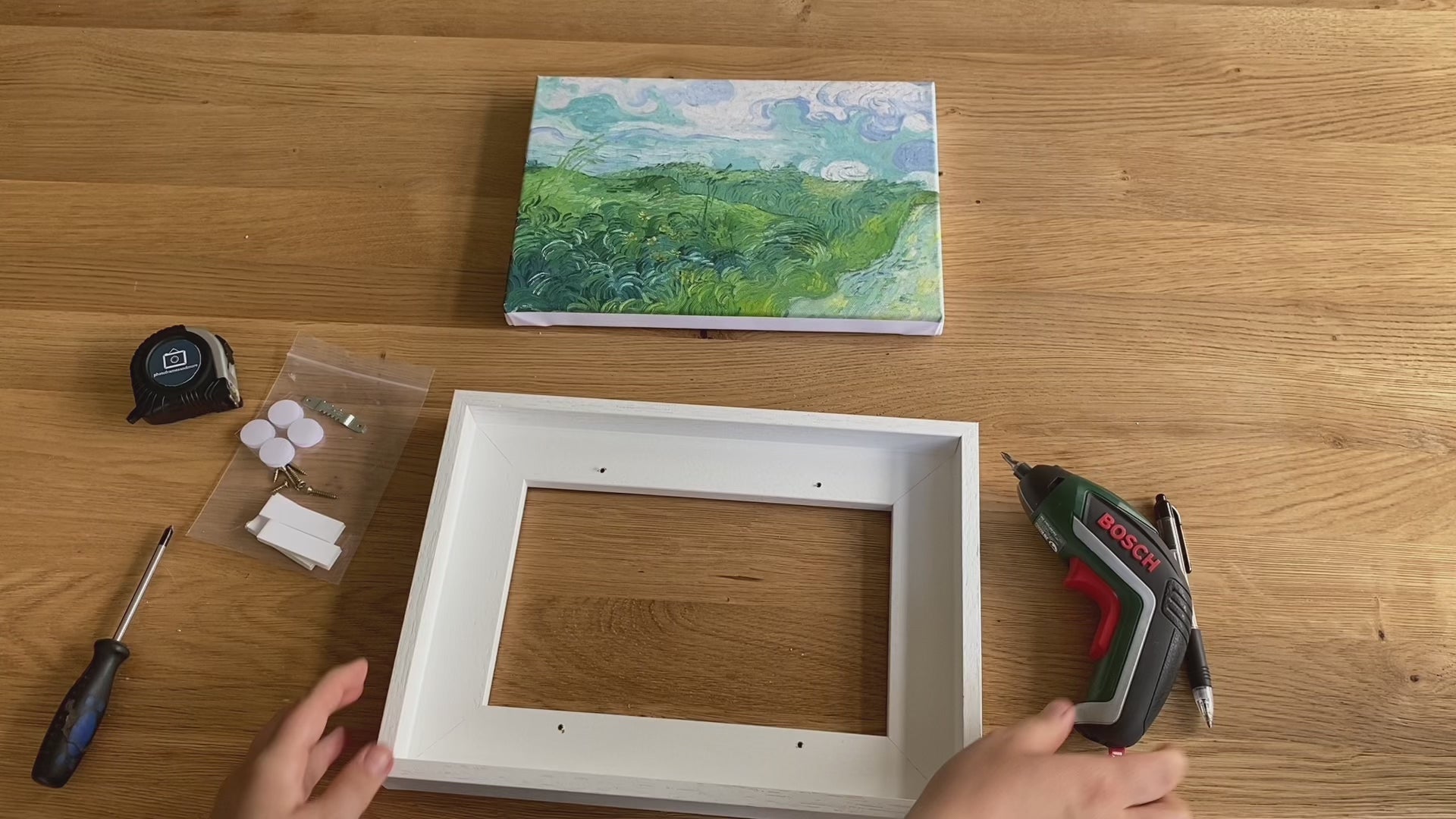 White Wooden Tray Frames. 22mm Deep. Floating Effect for Canvases ...